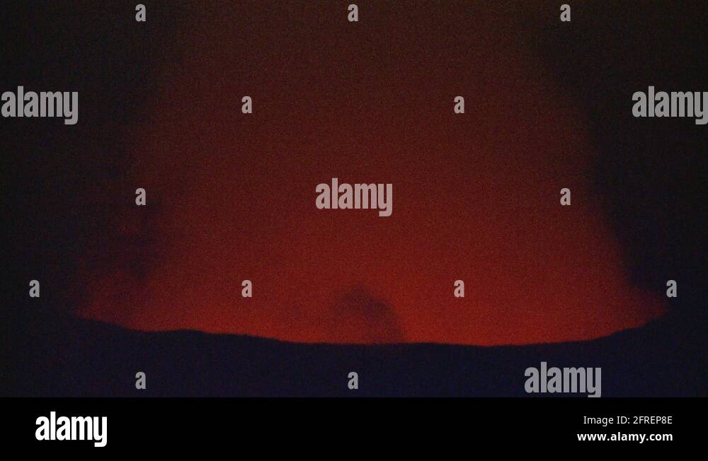 Volcanic Lava Skylight in Glowing Red Lava Tube Stock Video Footage - Alamy