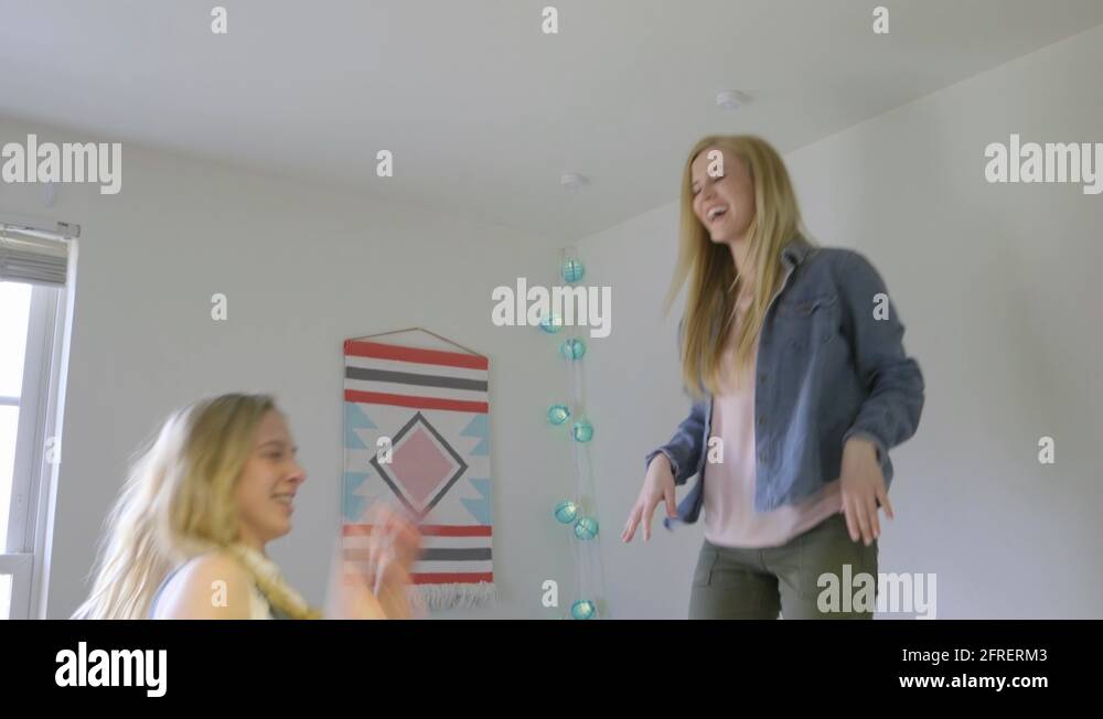 Friends Sing And Practice Old Dance Moves And Make Up New Ones Together ...