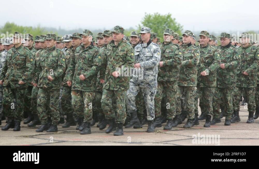 Bulgarian soldiers in uniforms with Kalashnikov AK 47 rifles Stock ...