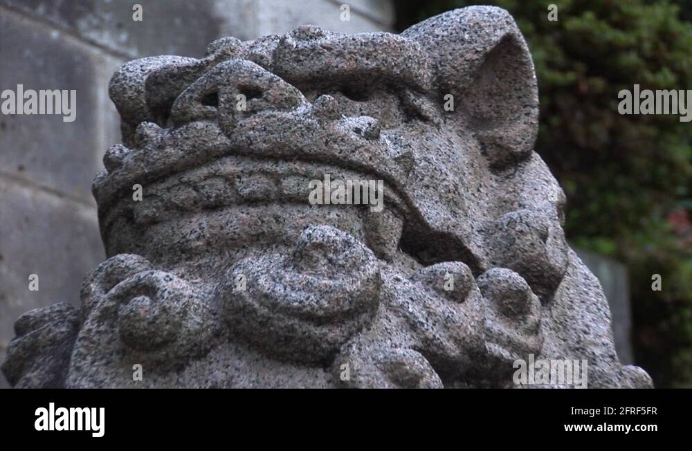 Buddhism Temple - Traditional Architecture And Sculptures. Koma-Inu ...