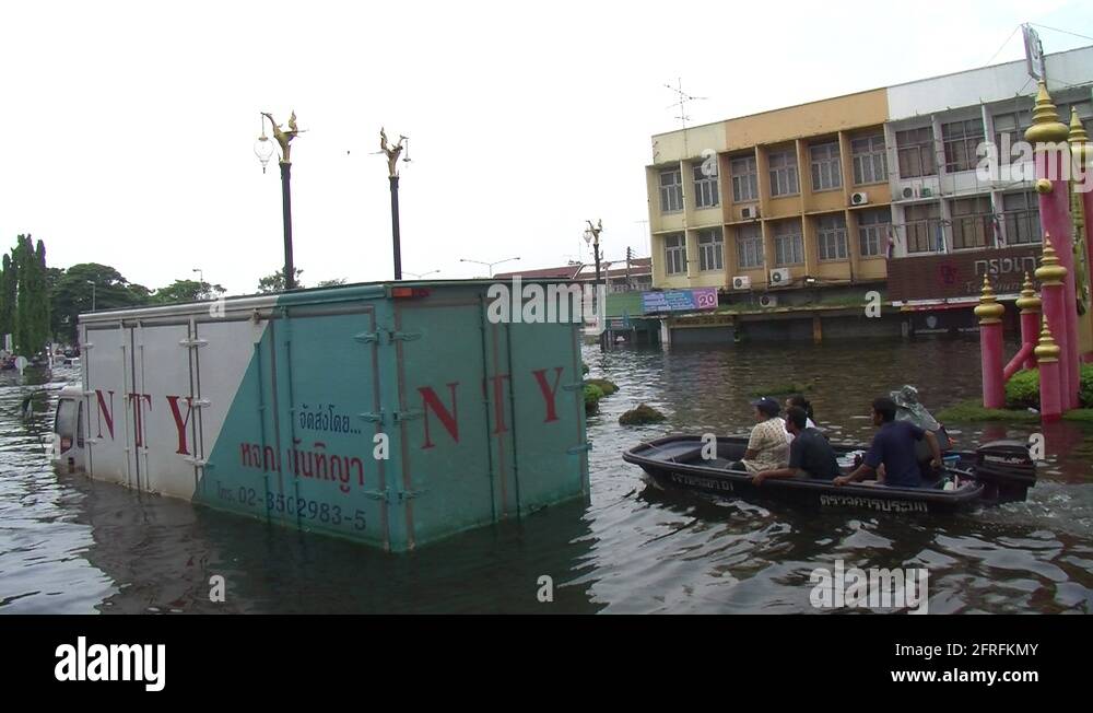 Climate Change Rising Ocean Sea Level City Under Flood Water Global ...
