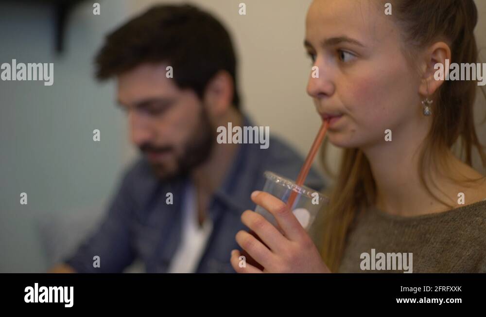 Woman straw laughing Stock Videos & Footage - HD and 4K Video Clips - Alamy