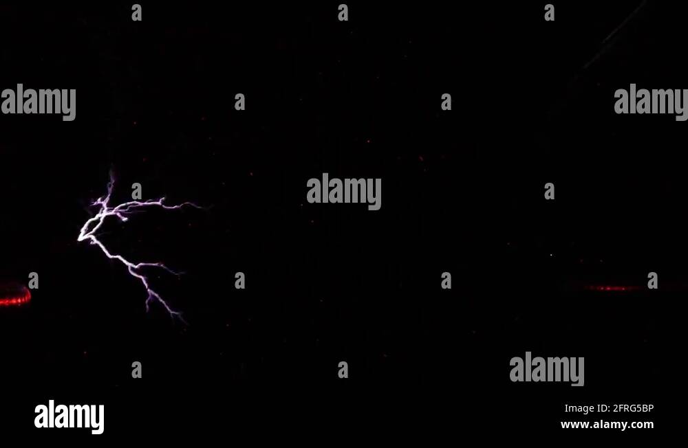 Science project: Lightning is formed between electrodes of high voltage ...