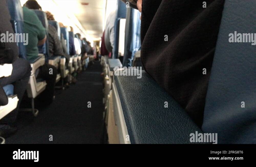 Passengers seated airplane cabin Stock Videos & Footage - HD and 4K ...