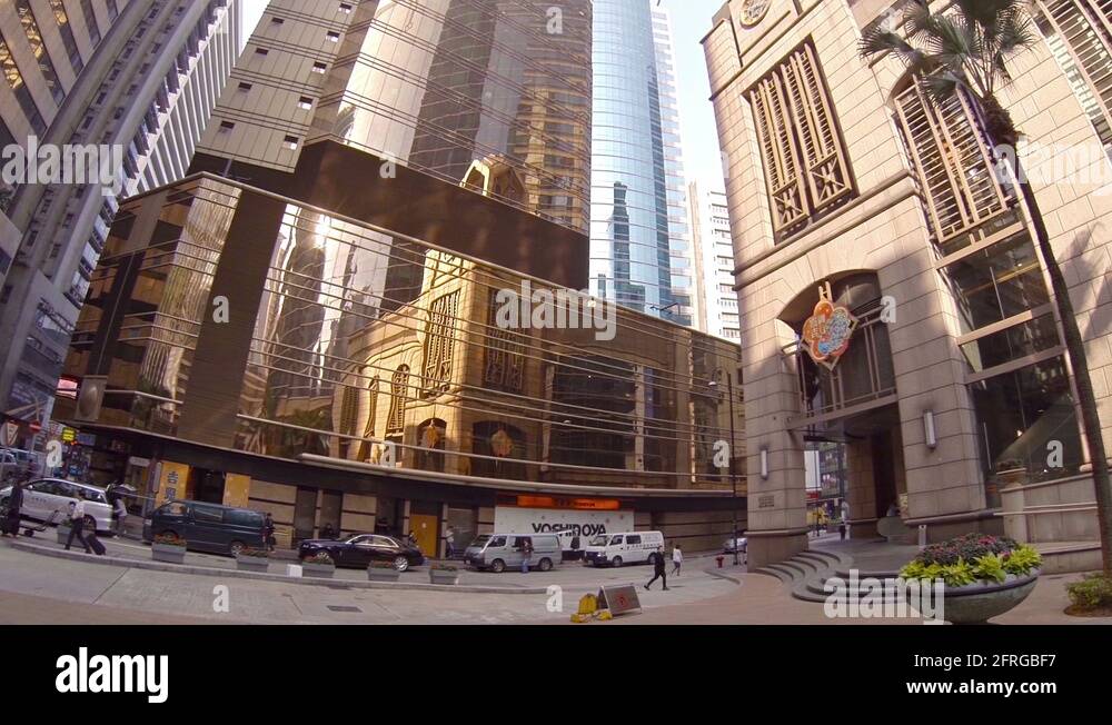 Varied architectural styles of urban Hong Kong. FullHD video Stock ...