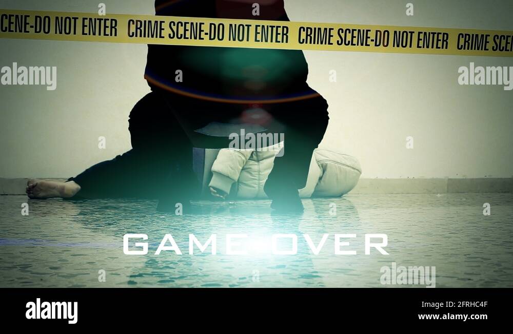 Crime scene body evidence game over Stock Video Footage - Alamy