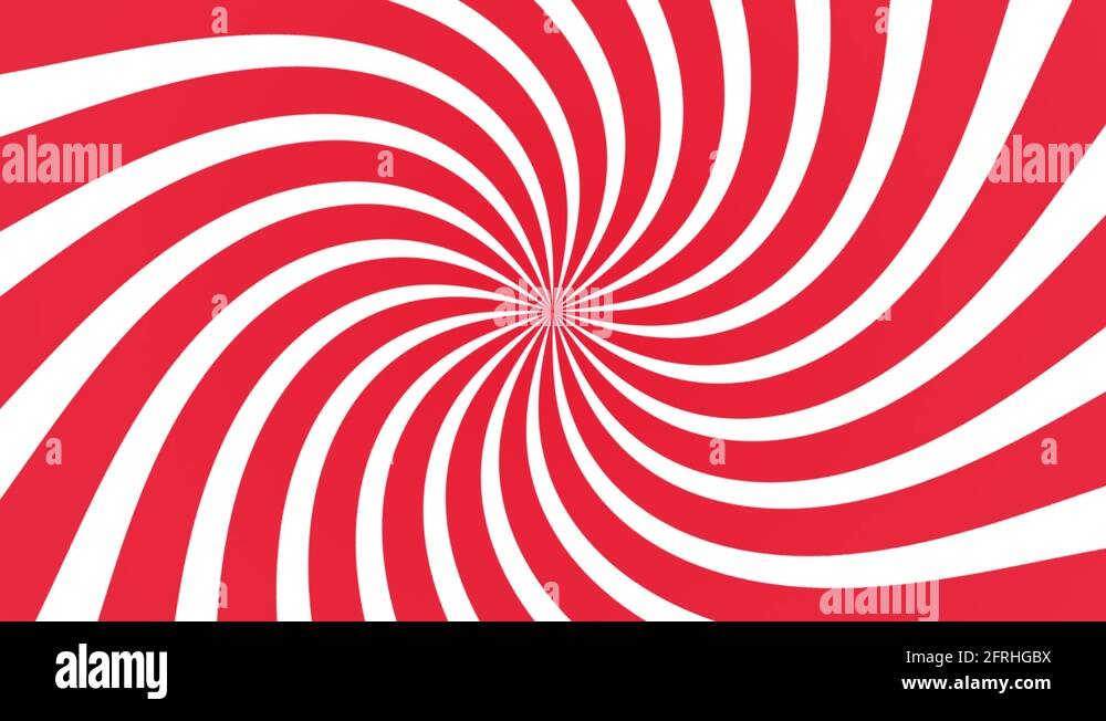 radial swirl rising sun vortex motion background loop red and white ...