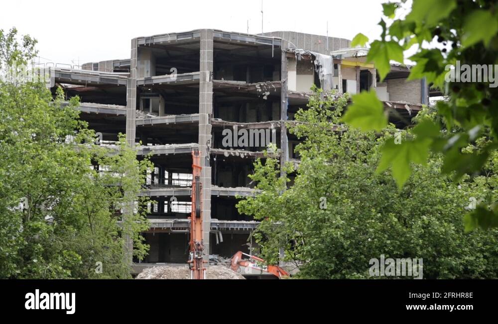 Demolished building deconstruction building Stock Videos & Footage - HD ...