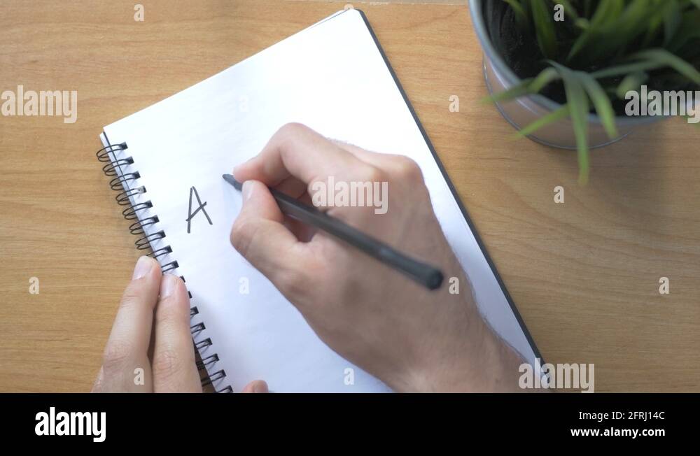4K Top View Writing ACTION PLAN on a Notebook Stock Video Footage - Alamy