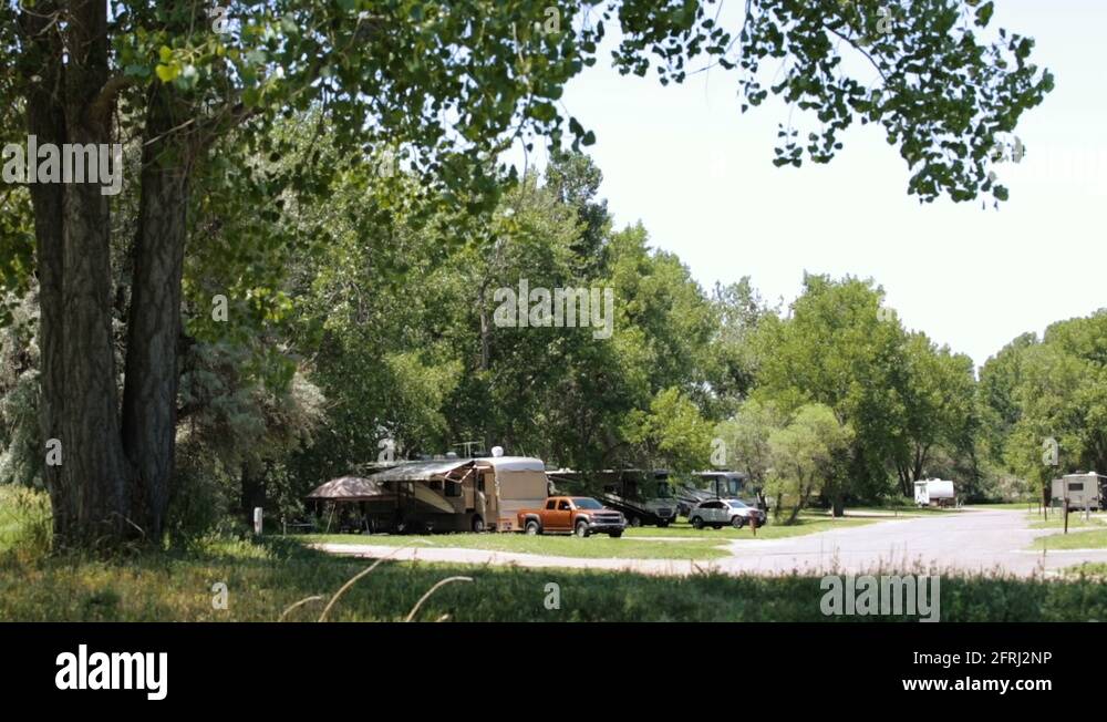 RV campground at Cherry Creek State Park Stock Video Footage - Alamy