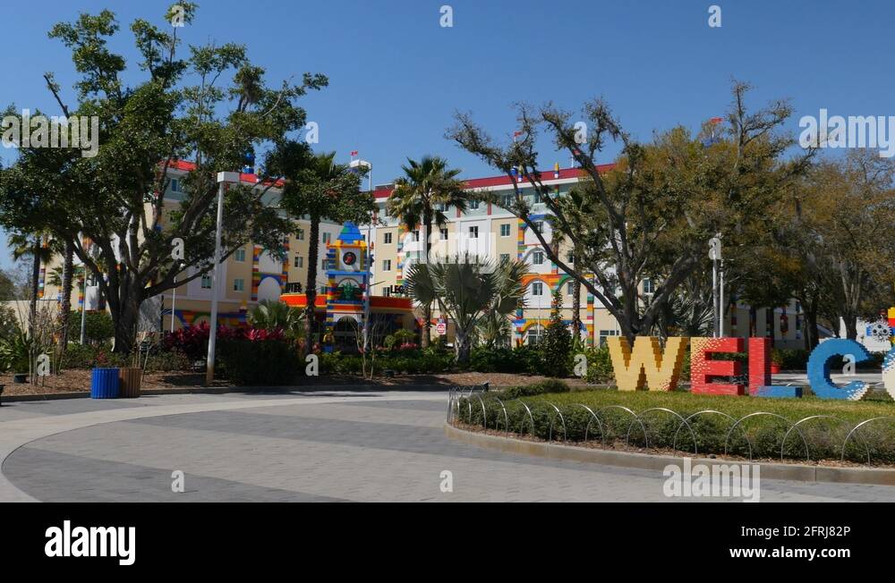 Legoland Hotel And Theme Park Entrance Welcome Sign Florida United ...
