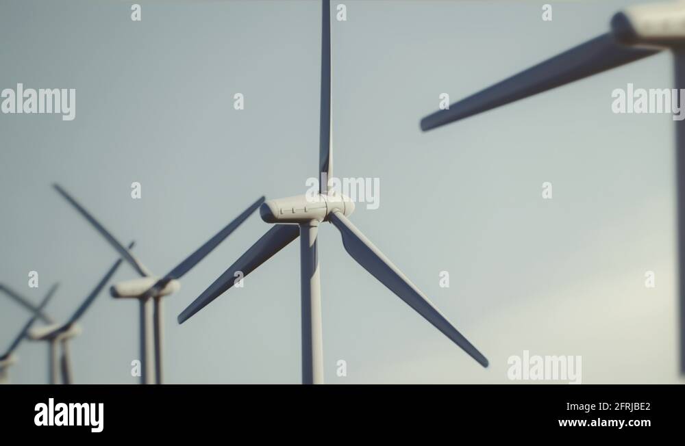 Seamless looping animation of wind turbines spinning 4k Stock Video ...