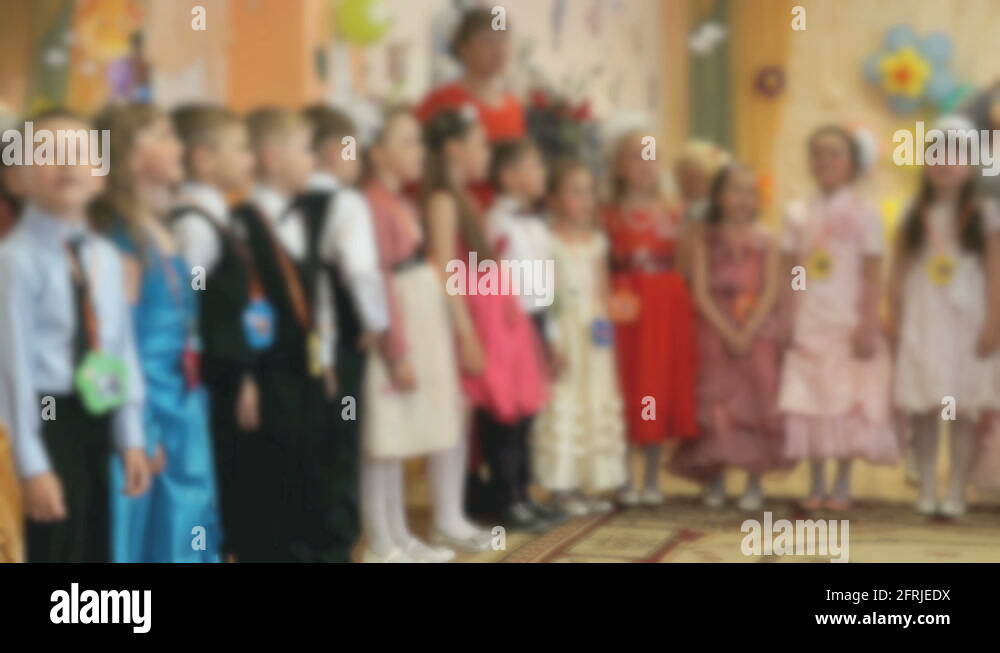 Children singing songs in the hall of the nursery Stock Video Footage ...