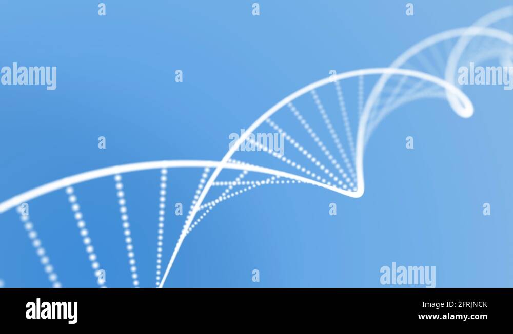 DNA double helix animation loop with depth blue Stock Video Footage - Alamy