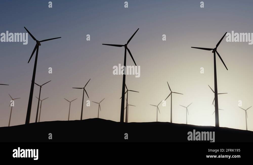 Seamless looping animation of wind turbines spinning 4k Stock Video ...