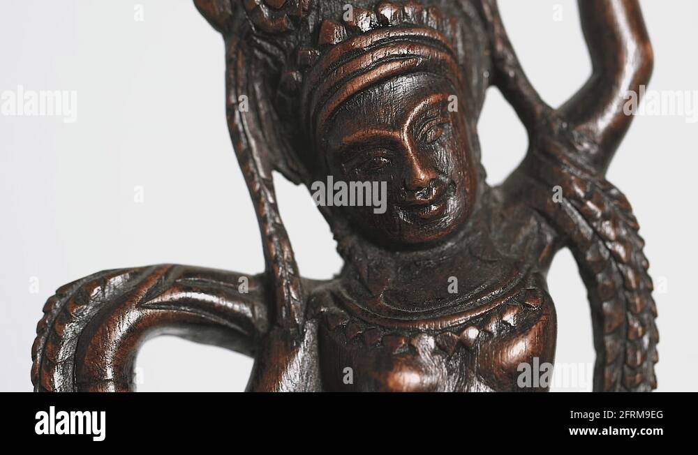 Hindu 'Dancing Shiva' statue, med,rotating + isolated on white ...