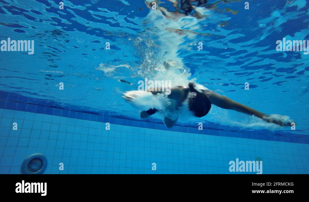 Slow motion pool jump Stock Video Footage - Alamy