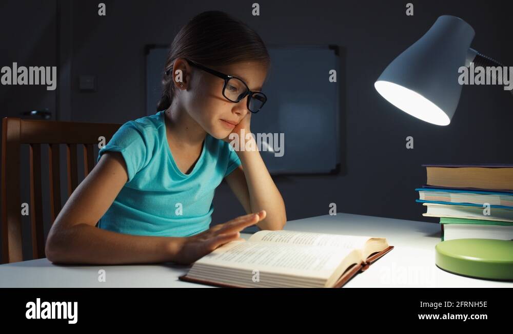 School girl reading book desk Stock Videos & Footage - HD and 4K Video ...