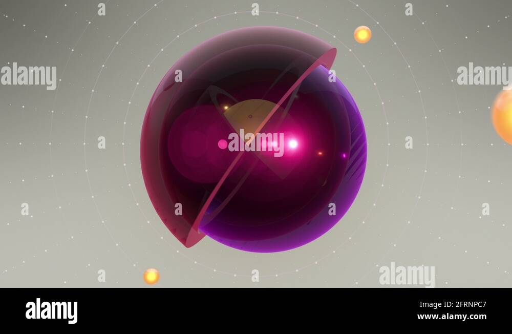 Abstract Cross Section Of Multiple Spheres With Particle Effects Stock ...