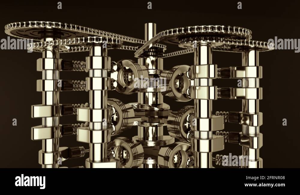 3D animation of a working V8 engine with lens flare Stock Video Footage ...
