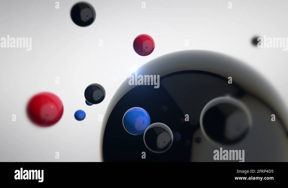 Rotating 3D Spheres On White Background With Lens Flare Stock Video ...