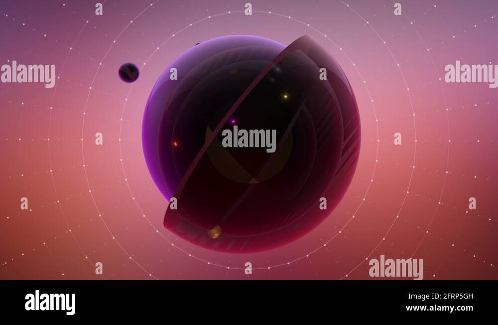 Abstract Cross Section Of Multiple Spheres With Particle Effects Stock ...