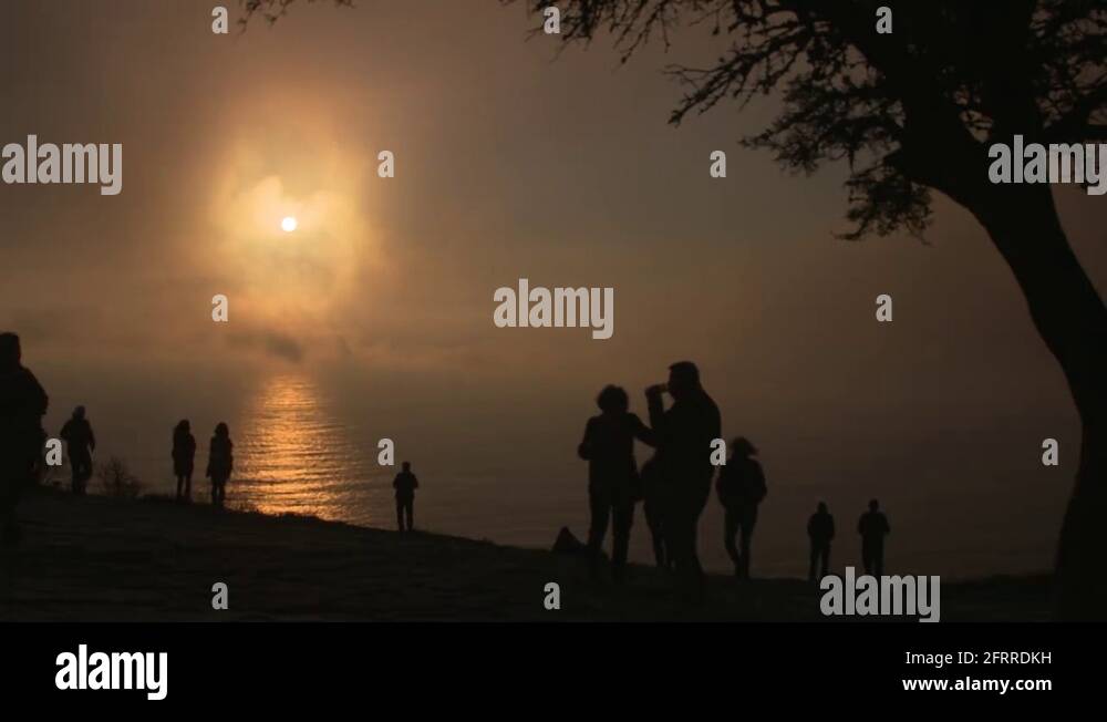 People watching at the ocean sunset Stock Videos & Footage - HD and 4K ...
