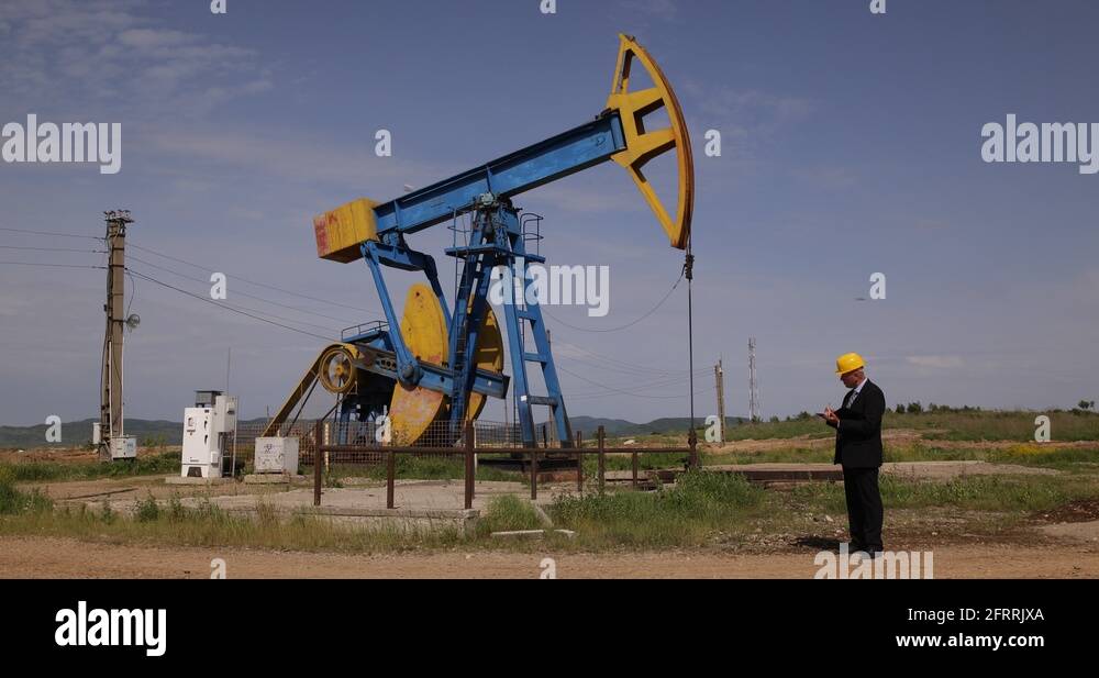 Petroleum Industry Manager Inspect Oil Extraction Plants Make ...