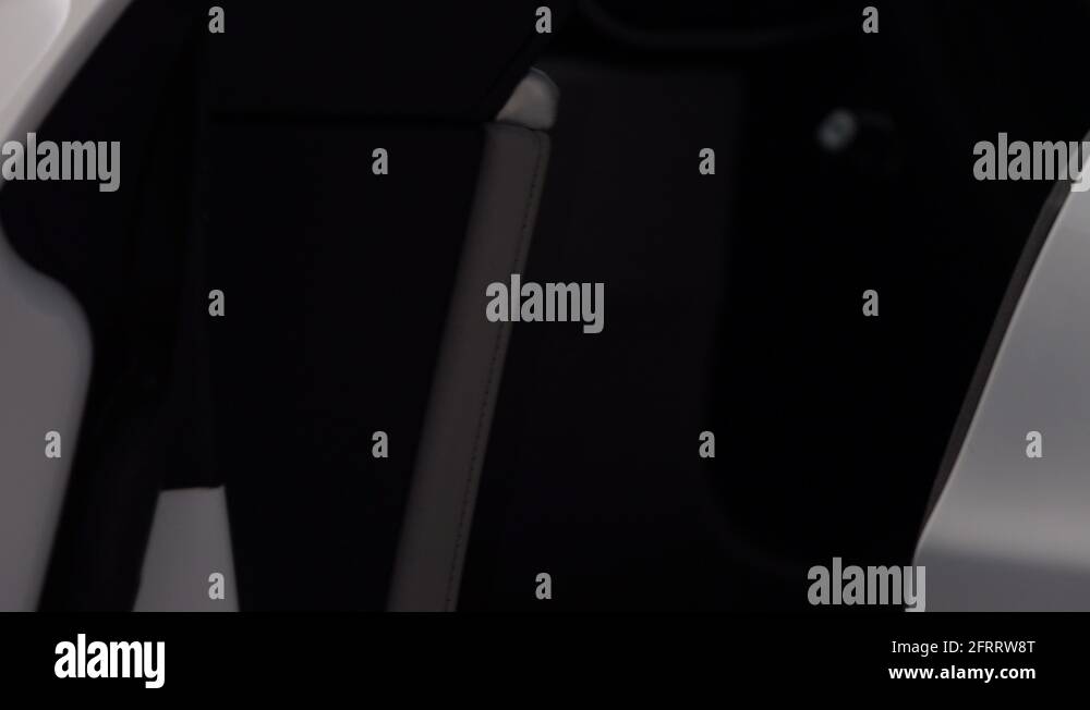 CLOSE UP: Tesla automatic electric car door opening system and handle ...