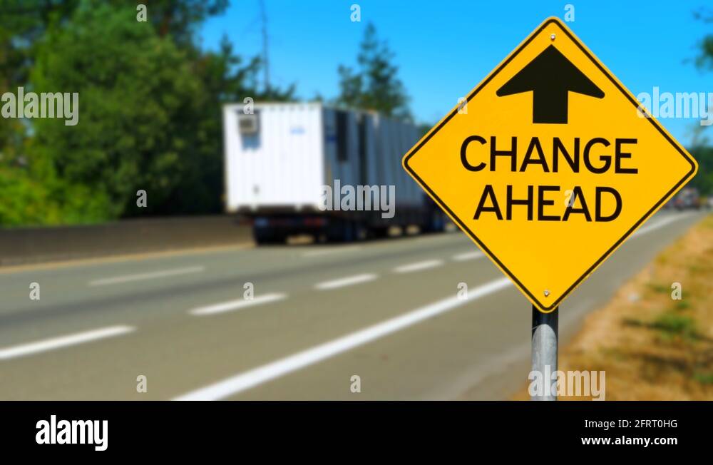 Change ahead road sign Stock Videos & Footage - HD and 4K Video Clips ...