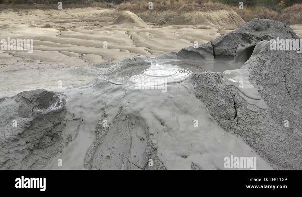 Bubble Mud Volcanoes Natural Phenomenon Stock Video Footage Alamy