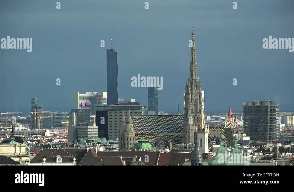 Vienna city center with cathedral stephansdom st stephens cathedral ...