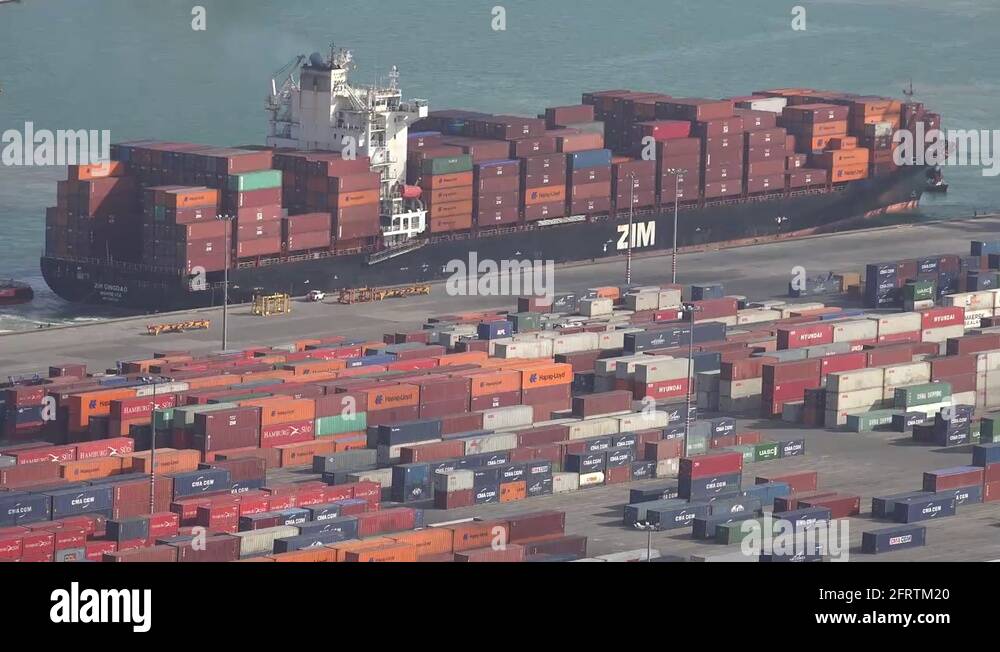 Container ship port unload Stock Videos & Footage - HD and 4K Video ...