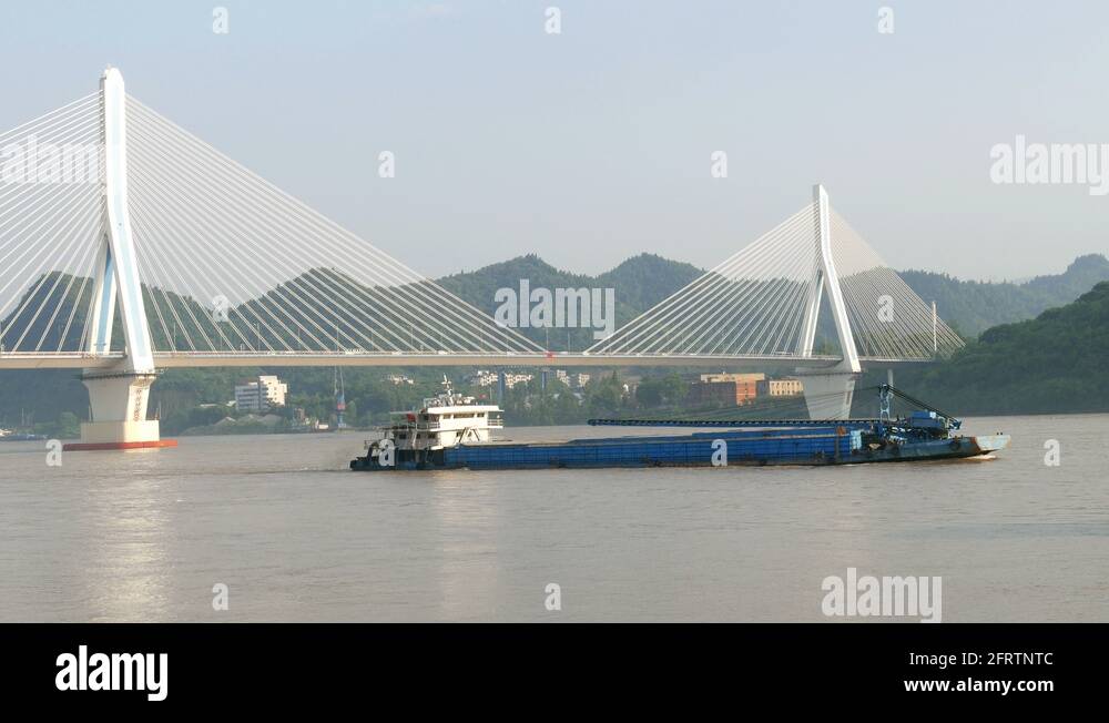 Yichang Skyline At The Yangtze River