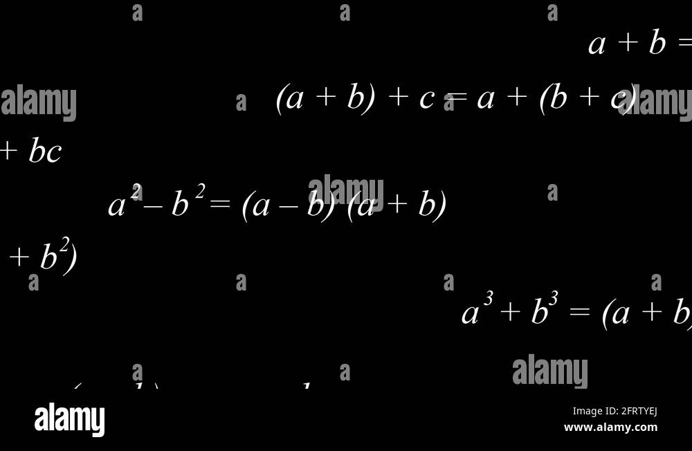 Mathematical formulas,Black background with mathematical formulas Stock ...