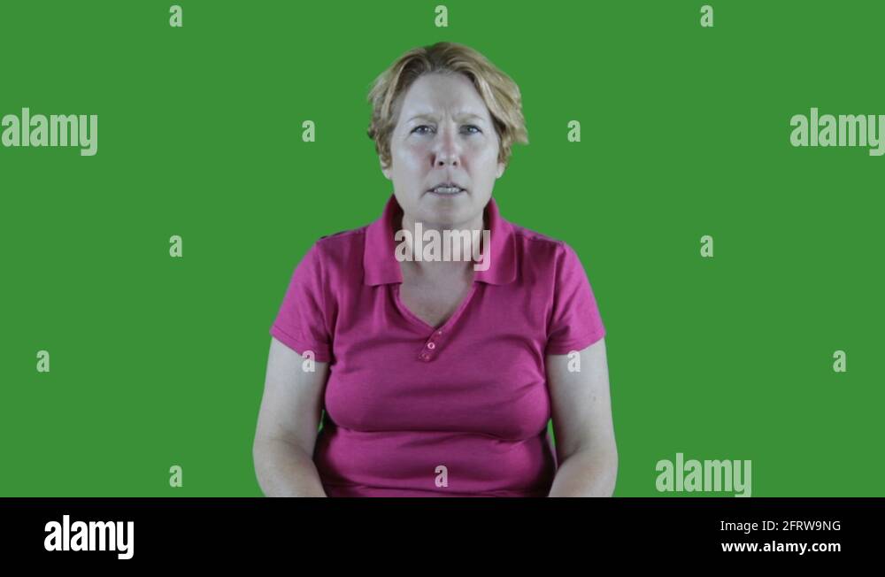 Angry emotion green screen Stock Video Footage - Alamy