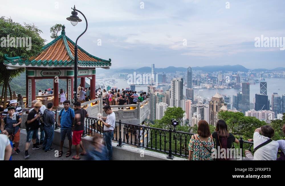 Lion's Pavilion lookout point at Victoria Peak, Hong Kong Island, Hong ...