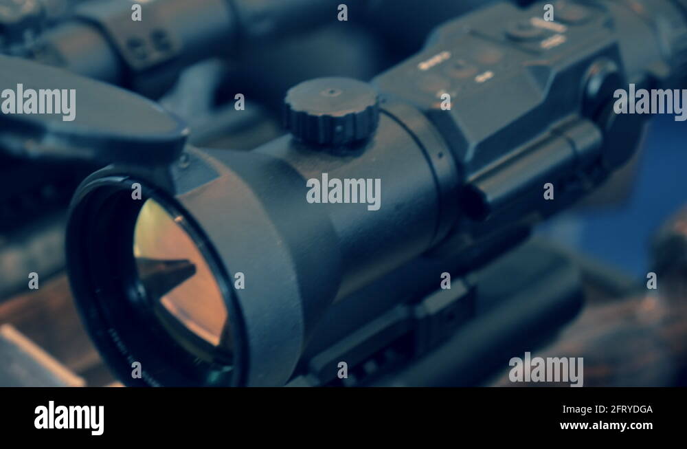 The modern version of sight night vision on sniper rifle for special ...