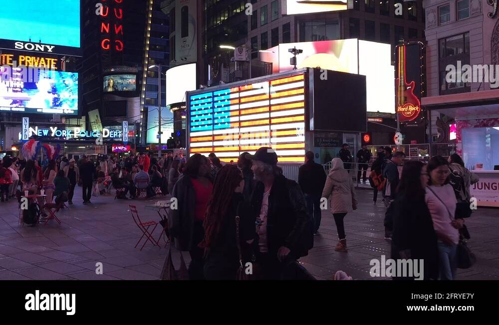 Pedestrians walk through times square Stock Videos & Footage - HD and ...