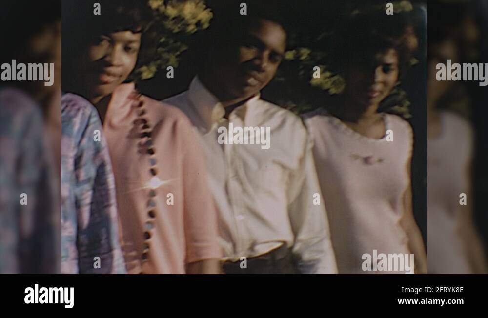 1960s Young African American Black Cousin Family Reunion Vintage Film ...
