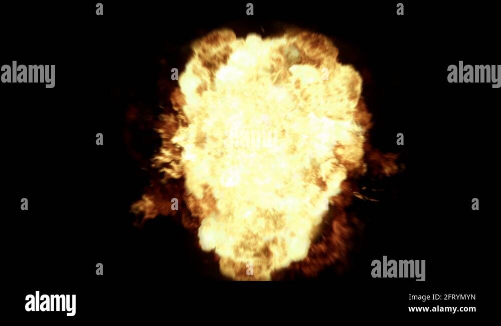 Realistic 4K Fireball Explosion Stock Video Footage - Alamy