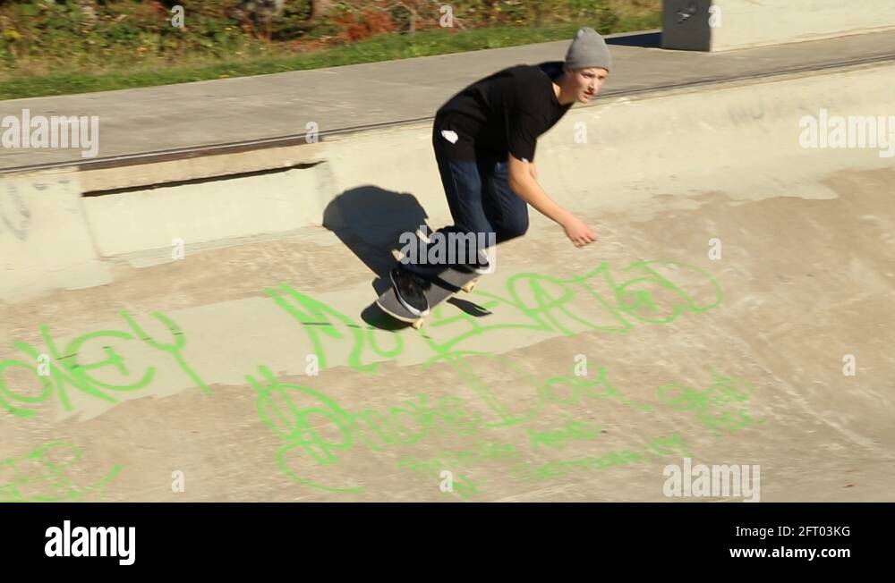 Skateboarder outside skateboarding on sunny Stock Videos & Footage - HD ...