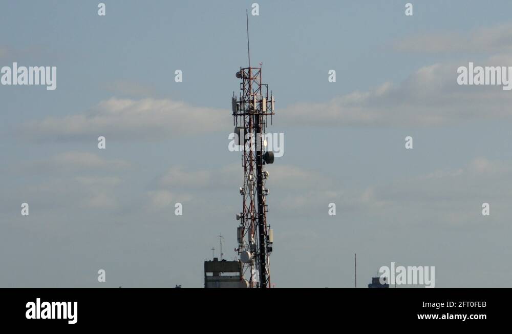 Big red white antenna tower Stock Videos & Footage - HD and 4K Video ...