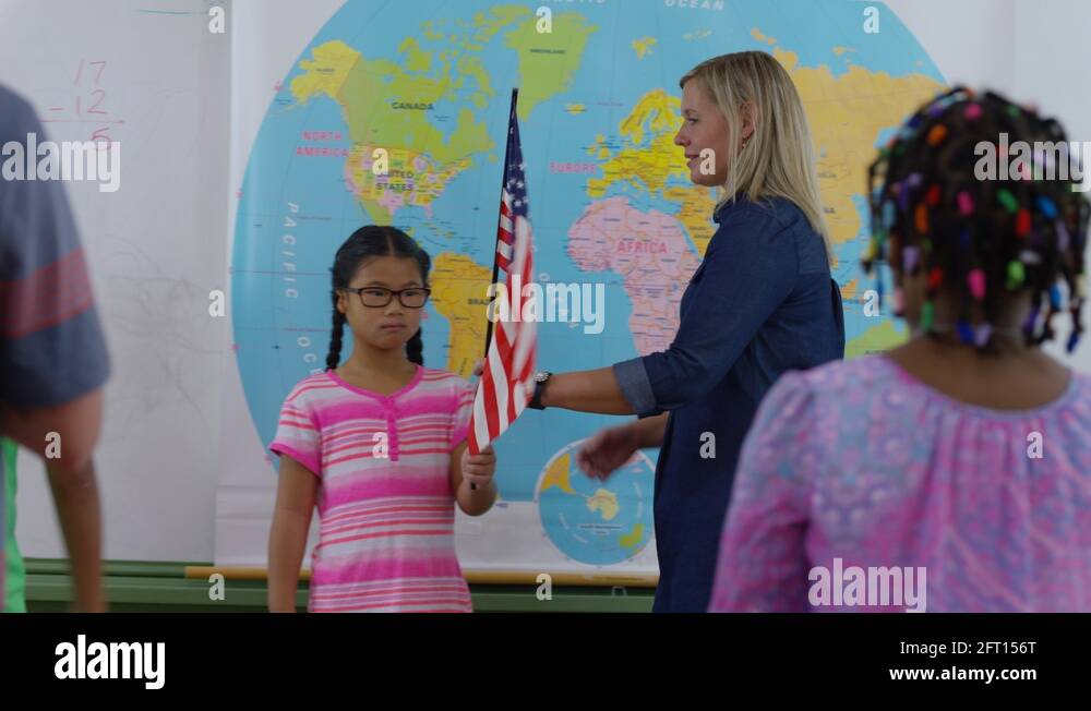 Pledge of allegiance classroom Stock Videos & Footage - HD and 4K Video ...