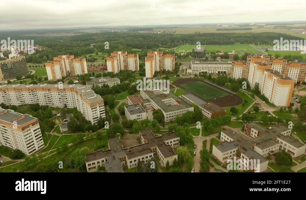 Overview of a typical residential area in a typical soviet town from ...