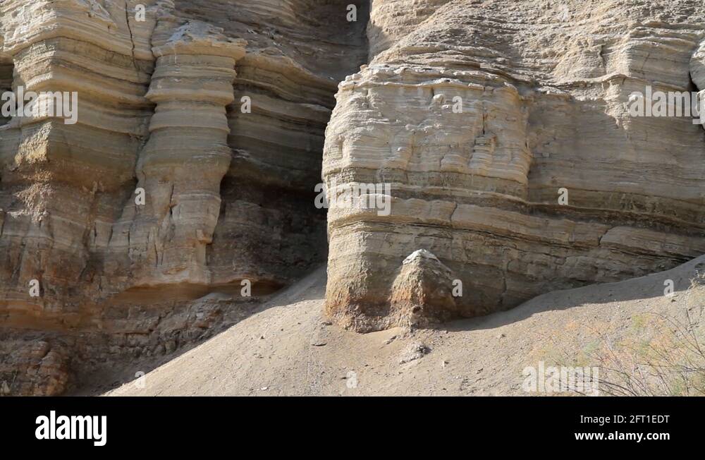 Ancient sedimentary rock Jordan River Stock Video Footage - Alamy
