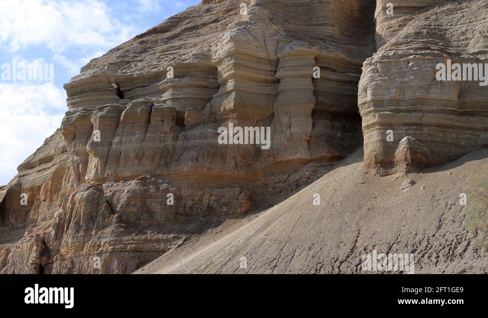 Ancient sedimentary rock Jordan River Stock Video Footage - Alamy