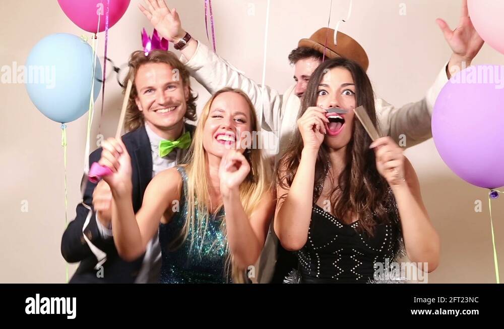 Male female friends photo booth Stock Videos & Footage - HD and 4K ...