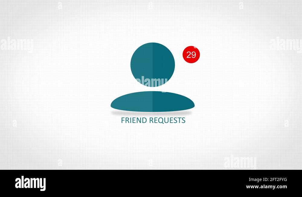 New Friend Request Social Media Icon with Numbers Counting Stock Video ...