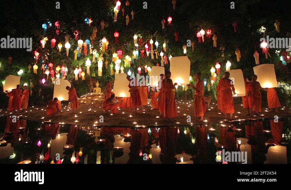 Thai buddhist monks light lanterns Stock Videos & Footage - HD and 4K ...
